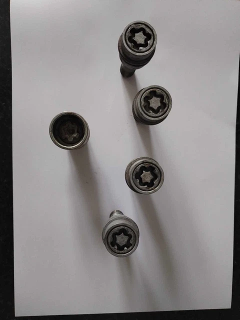 GENUINE VW T5 T6 TRANSPORTER LOCKING WHEEL NUTS BOLT KEY SET 19mm VAN ...