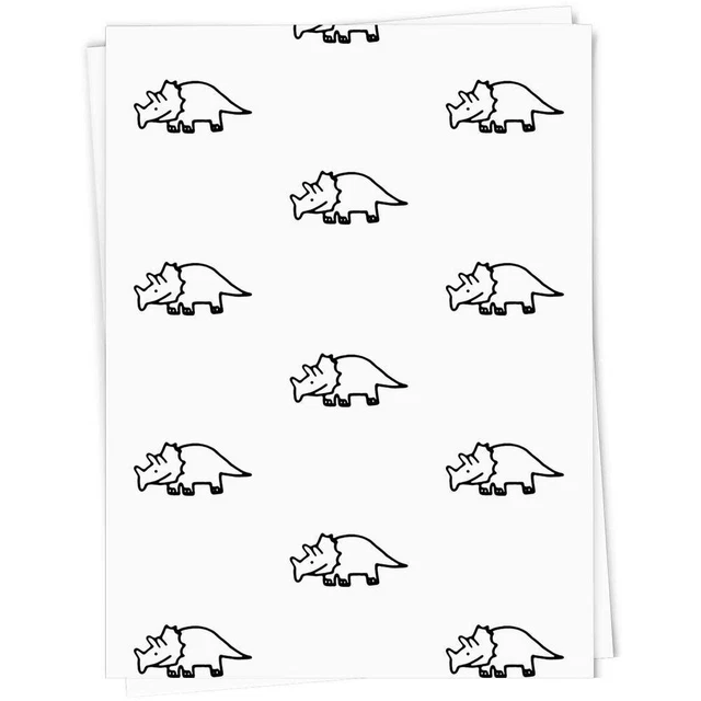 'TRICERATOPS DINOSAUR' GIFT Wrap / Wrapping Paper / Gift Tags (GI018331 ...