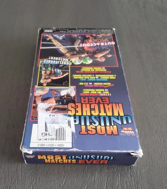 WWF VHS MOST Unusual Matches Ever HGV Video Bret Hart Shawn Michaels ...