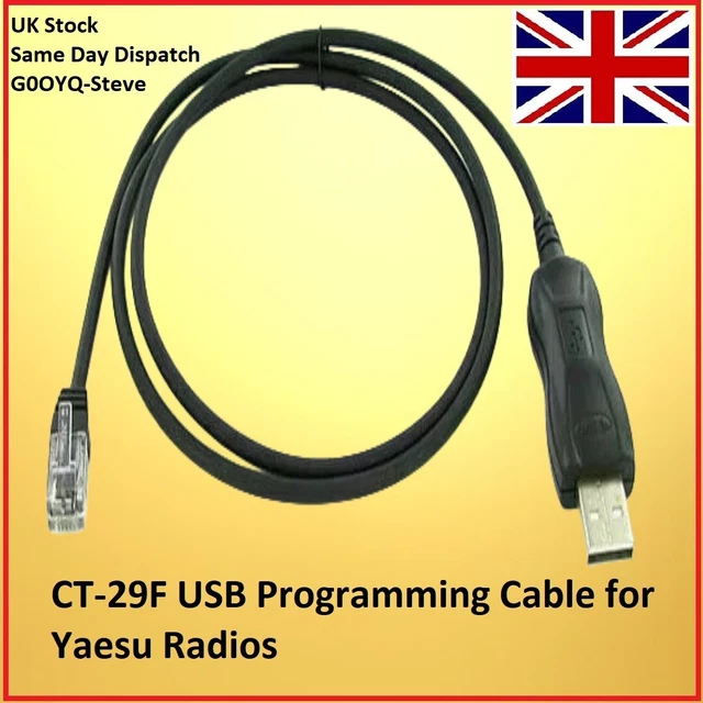 YAESU CT-29F USB Programming Cable FT-1500M FT-1900R FT-1802M FT-2800 FT2900 £13.95 - PicClick UK
