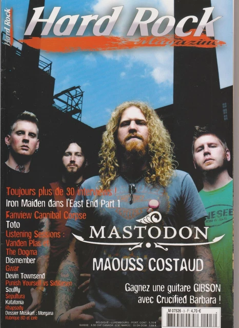 HARD ROCK MAGAZINE N°3 IRON MAIDEN / MASTODON / TOTO / DEVIN TOWNSEND ...