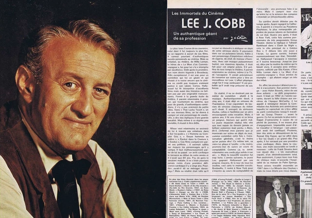 COUPURE DE PRESSE Clipping 1976 Lee J.Cobb (4 pages) EUR 5,00 - PicClick FR