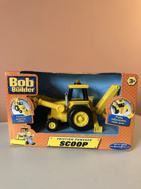 BOB THE BUILDER Scoop Friction Powered Toy Figure Vehicle Boxed NEW ...