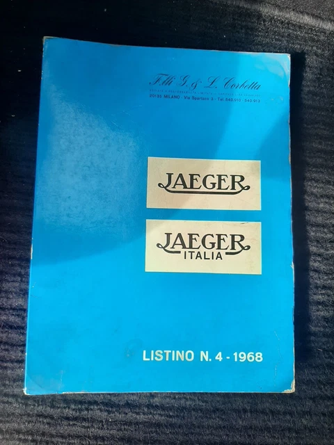 CATALOGO JAEGER 1968 strumentazione EUR 30,00 - PicClick IT