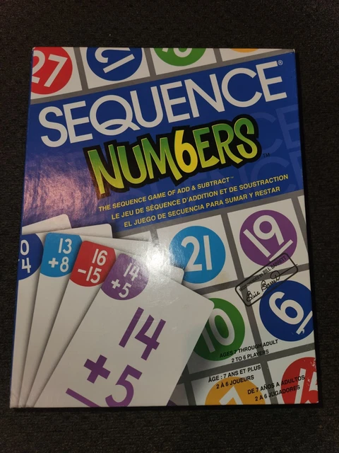 Sequence Numbers Board Game FOR SALE! - PicClick