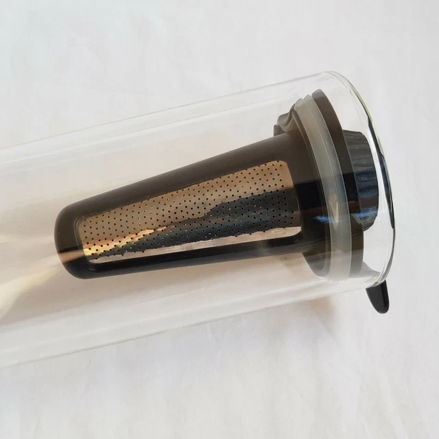 GLASS TEA FILTER flask 500ml stainless steel infuser for loose leaf tea ...