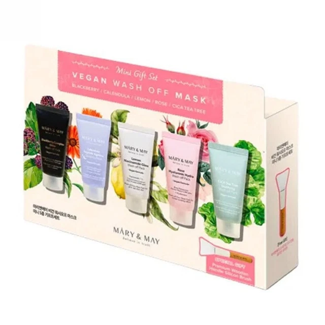 MARY & MAY Vegan Wash off Mask Mini Gift Set (5pcs) Free and Fast ...