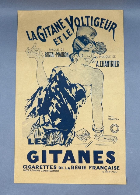 ANCIENNE PARTITION PUBLICITAIRE - Les Gitanes - La Gitane Et Le ...