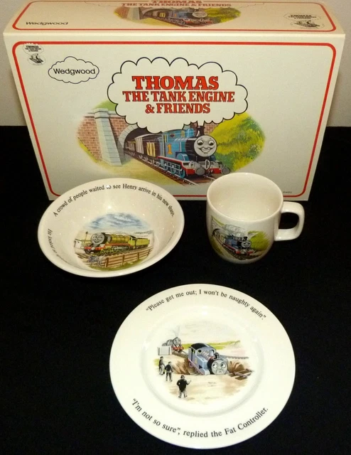 WEDGEWOOD THOMAS THE Tank Engine Vintage 3 Piece Set Boxed Rare 1987 £ ...