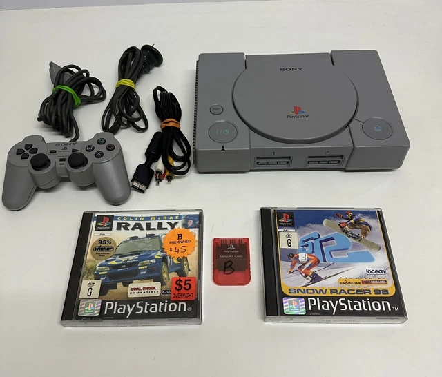 PLAYSTATION 1 PS1 PsOne Console Bundle + 2 Games (Driver) + 1 ...