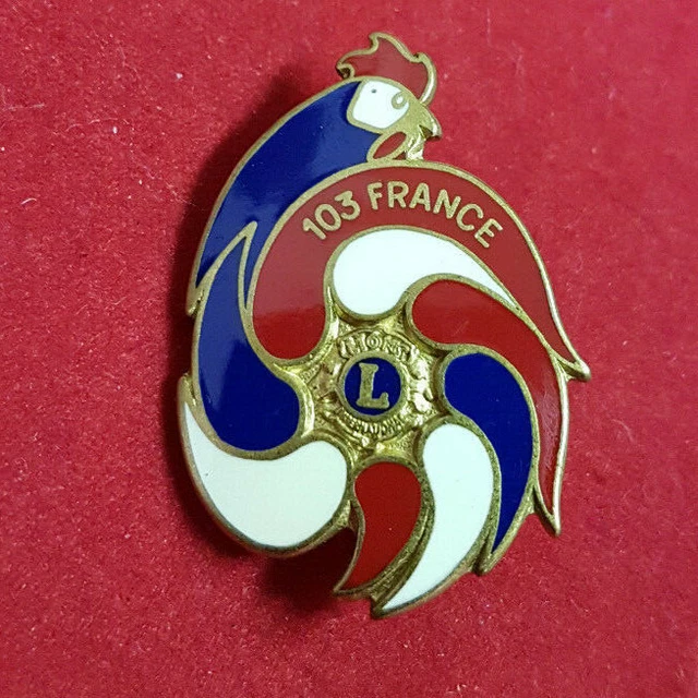 VINTAGE LIONS CLUB Pin. France Great Enamel. Drago, Paris. Beautiful ...