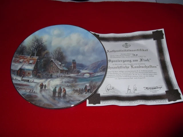 WANDTELLER - & Spaziergang am Fluß " - H. E. Feldkamp EUR 35,00 - PicClick DE