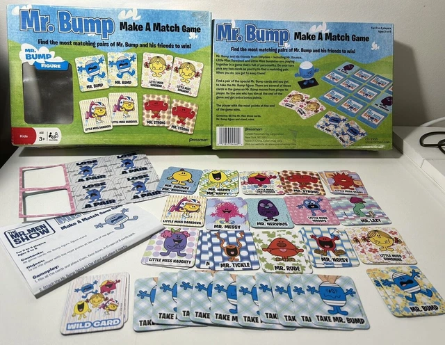 MR MEN SHOW Mr Bump Make a Match Game 2008 Pressman Toys 48 Cards No ...