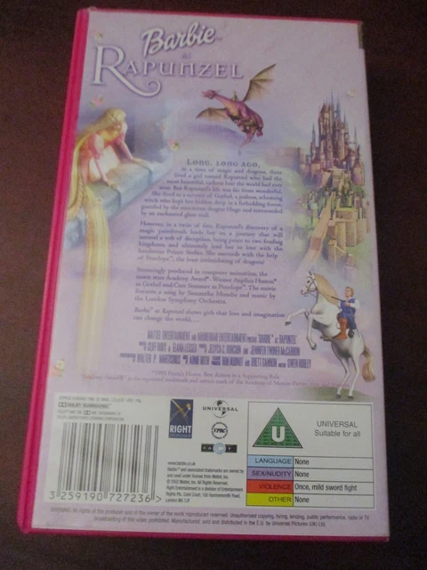 BARBIE RAPUNZEL VHS Video Tape (NEW) £7.99 - PicClick UK