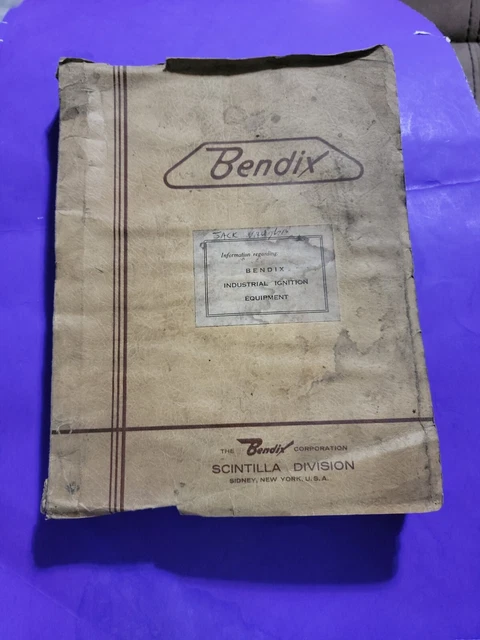 BENDIX SCINTILLA MAGNETO Service Manual AIRCRAFT INDUSTRIAL ENGINE $452 ...