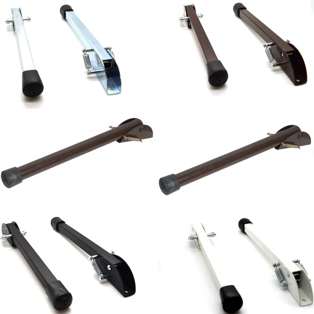 HEAVY DUTY KICK Down Stay Spring Loaded Door Stop Gates Doors Free P&P ...