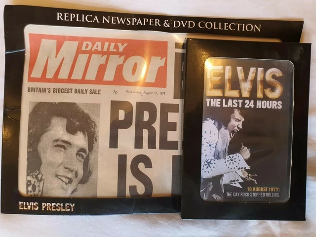 ELVIS PRESLEY RARE Daily Mirror Newspaper Replica and DVD last 24 hours ...