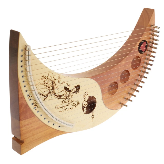MOON LYRE HARP Wood String Lyre Wooden String Instrument Lyre Harp ...
