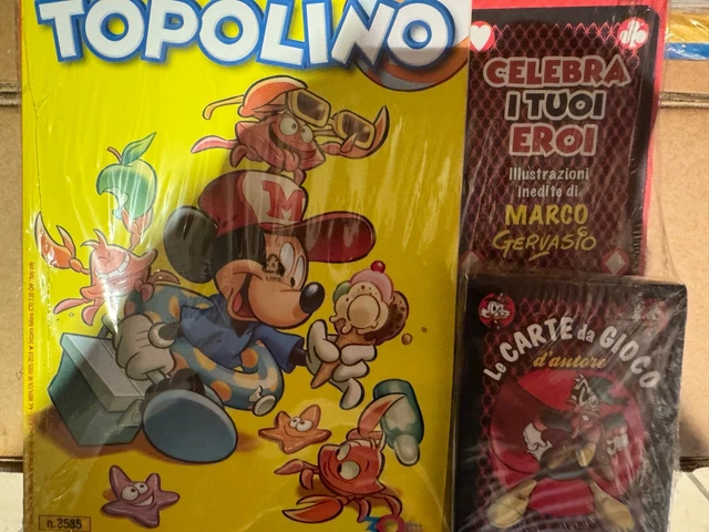 CARTE D’ AUTORE TOPOLINO N. 3585 3586 MARVEL DISNEY Gervasio 2 Mazzi ...