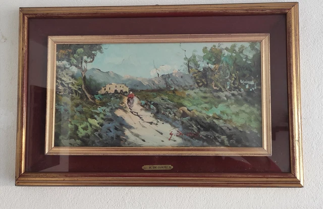 PITTORE G.DE.CURTI Quadro con cornice. olio su tela 30 X 40 EUR 39,00 ...