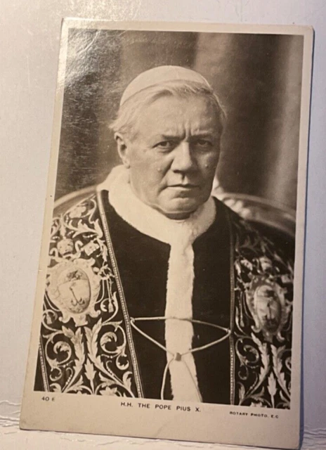 ROMAN CATHOLIC POPE PIUS X unusual ROTARY photo portrait 1900S POSTCARD ...