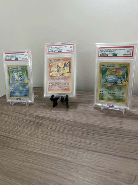 POKEMON TRIO STARTER Charizard Blastoise Venusaur Celebration Psa 9 ...