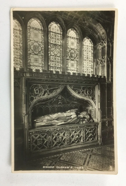 VINTAGE POSTCARD EXETER Cathedral Interior Bishop Oldham's Tomb ...
