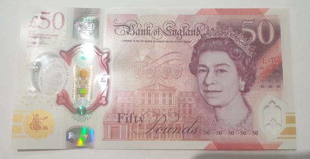 NEW UNC £50 UK Polymer Note 50 Pounds AA43 5432000 ALAN TURING SARAH ...