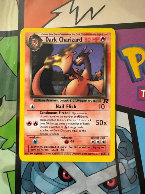 DARK CHARIZARD 21/82 Rare Team Rocket WOTC Pokemon Card EUR 29,13 - PicClick IT