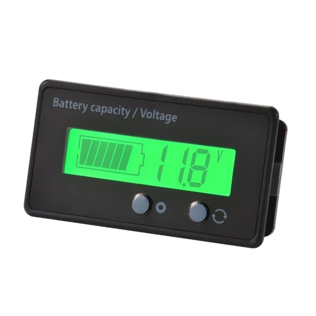 LCD BATTERY CAPACITY Monitor Meter, 12V/24V/36V/48V Lead Acid ...