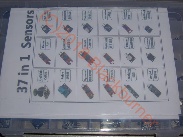 37 IN 1 Sensor Kit Set für Arduino + Kunststoffbox / passendes 9V 1A ...
