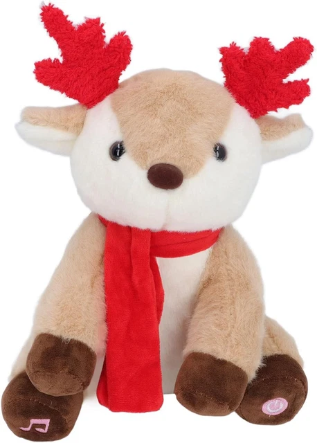 SINGING RUDOLPH REINDEER Animated Plush Toy Christmas Musical and ...