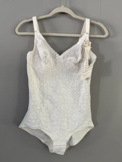 VINTAGE VA BIEN Firm Control Bodysuit Body Shaper 36B NWT Shapewear 1 ...