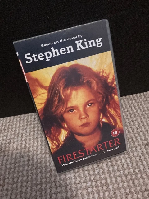 FIRESTARTER VHS VIDEO Stephen King, David Keith, Drew Barrymore, Martin ...