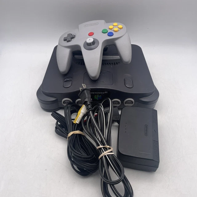 NINTENDO 64 N64 NUS-001 Console System With Jumper Pak & OEM Gray ...