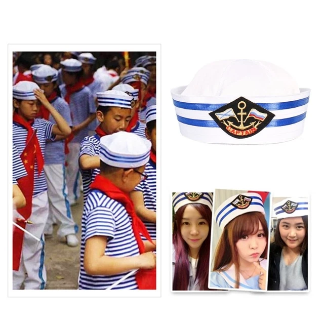 CHILD ROLEPLAY MARINE Cap School Activity Stage Props Hat Festival ...
