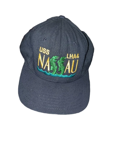 VINTAGE WWII USS NASSAU LHA-4 USN US Navy cap hat $35.95 - PicClick
