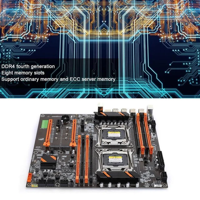 X99 DUAL CPU Motherboards Socket For LGA 2011-3 Dual USB3.0 M.2 8* DDR4 ...