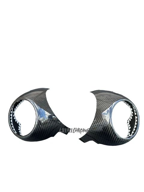 MINI GENUINE CARBON Fibre Air Vent Pod Covers R55 R56 R57 R58 R59 ...