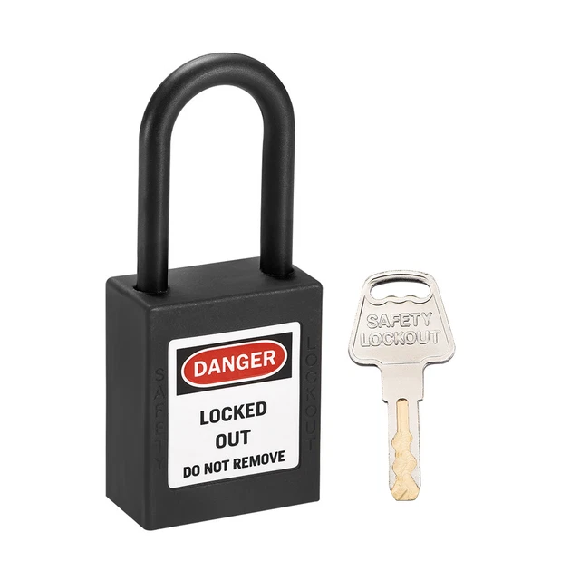 LOCKOUT TAGOUT LOCKS, 1-1/2 Inch Shackle Key Alike Safety Padlock ...