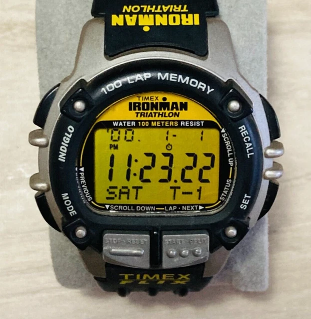MONTRE HOMME VINTAGE Timex JOCKO WILLINK Ironman Flix 100 tours T66801 ...