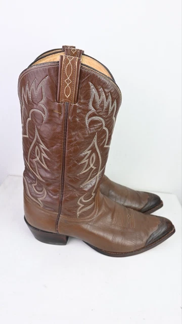 VINTAGE TONY LAMA cowboy boots in sweet chocolate size EU43/WUS12/MUS10 ...
