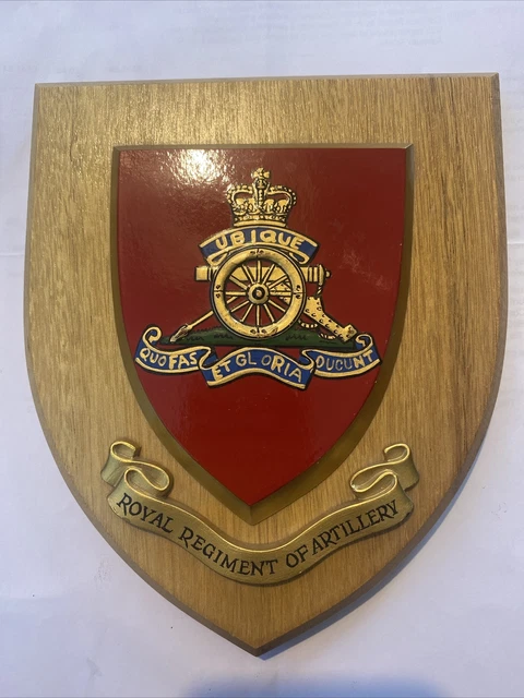 ROYAL ARTILLERY BRITISH Army regimental plaque shield $40.12 - PicClick AU