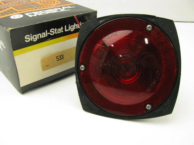 VINTAGE SIGNAL-STAT 533 Truck Trailer Stop Tail Turn Light RED Lamp $27 ...
