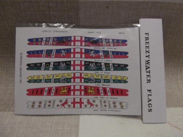 WARS OF THE Roses Lancastrian Freezywater Flagsheet WRF4 Yorkist ...