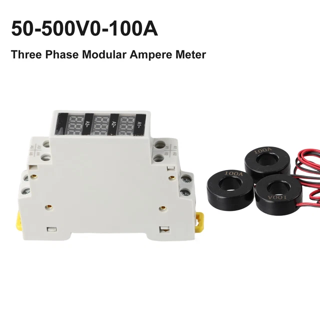 AMPERE METER THREE Phase Modular AC80-500VAC/50-60Hz Three-phase ...