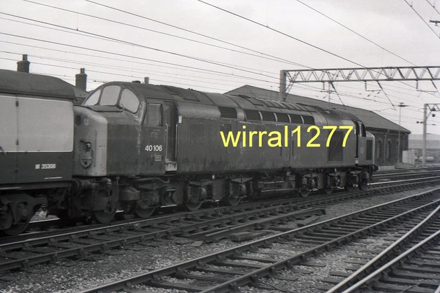 ORIGINAL RAILWAY NEGATIVE Class 40 40106 leaving Carlisle £3.00 ...