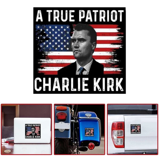 2X CHARLIE KIRK True American Hero Vinyl Decal Window Sticker Truck ...