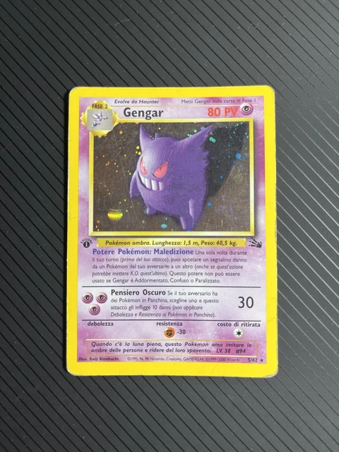 POKEMON GENGAR FOSSIL 5/62 Holo Prima Edizione Ita EUR 32,99 - PicClick IT