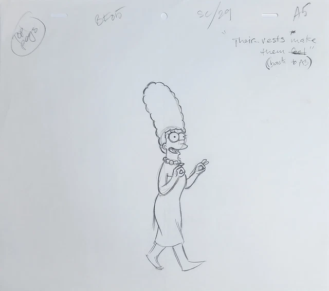 SIMPSONS ANIMATION PRODUCTION Cel Drawing: Marge - 3801 EUR 53,46 ...
